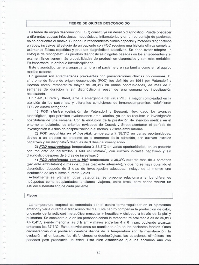 Fiebre De Origen Desconocido Pdf