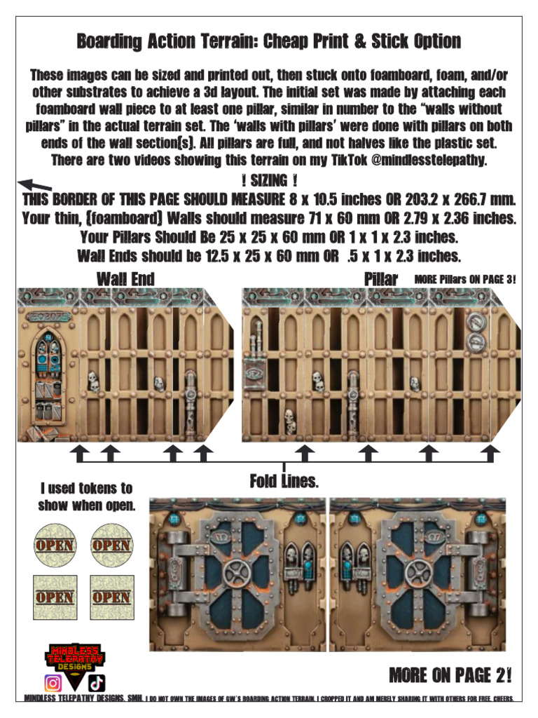 Boarding ACtion Paper Terrain | PDF