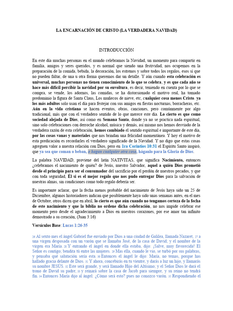 Encarnación de Cristo | PDF | Jesús | María, madre de Jesús