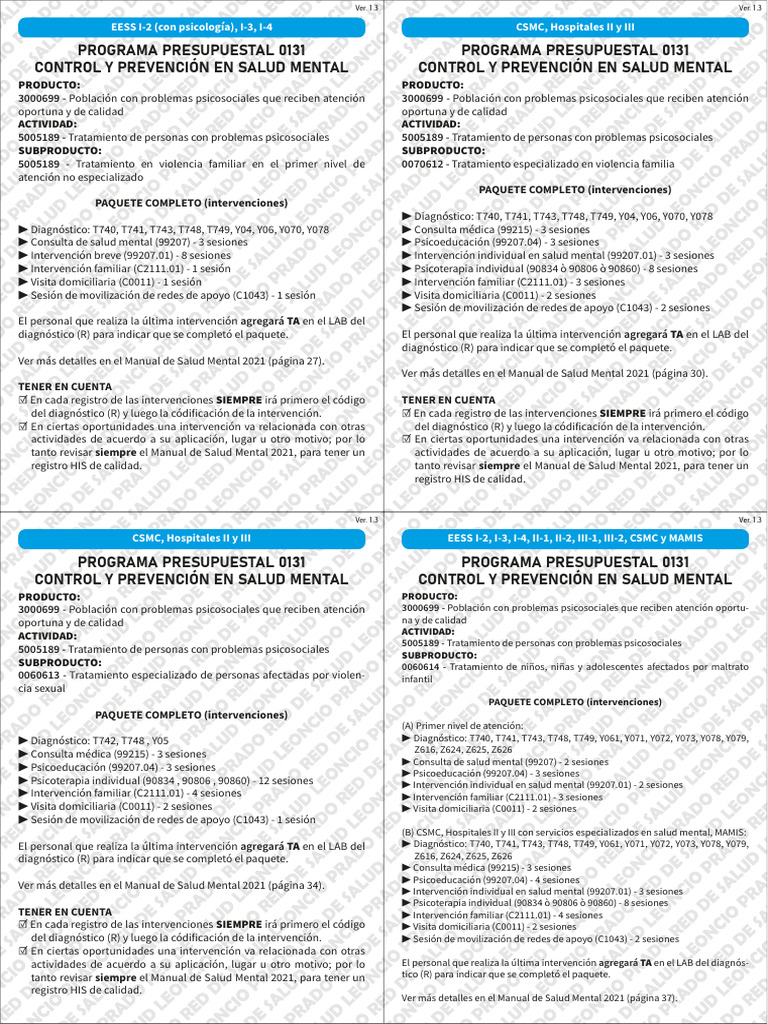 Fichas Salud Mental V13 Trazadores - 240620 - 162037 | PDF