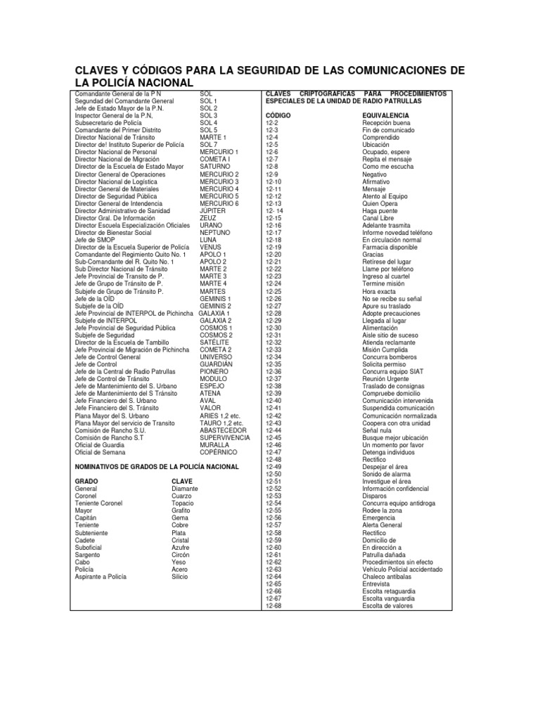 Claves Policial | PDF | Policía