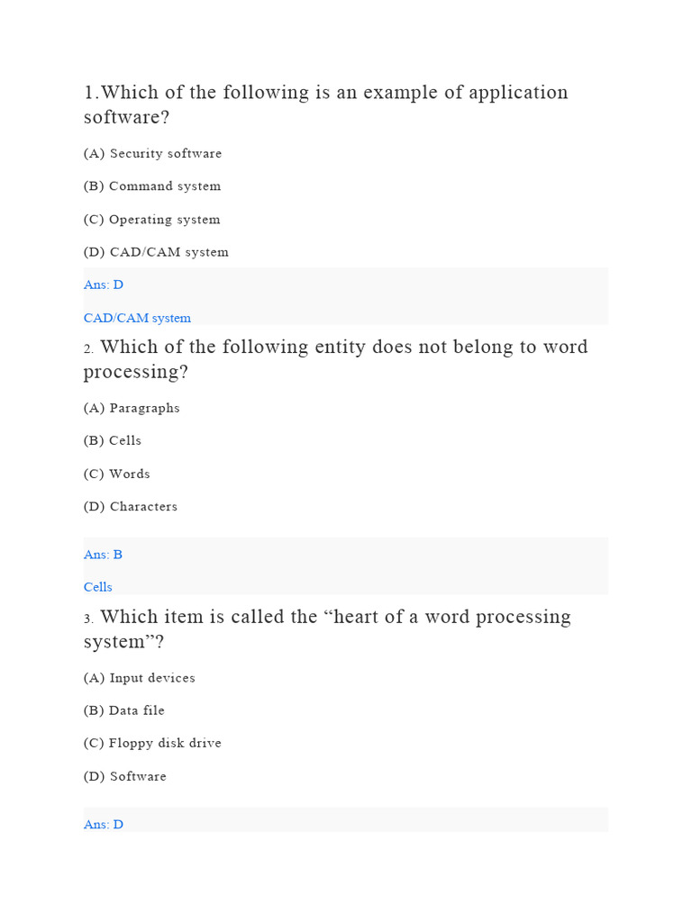 Computer Questions | PDF | Computer Virus | Malware