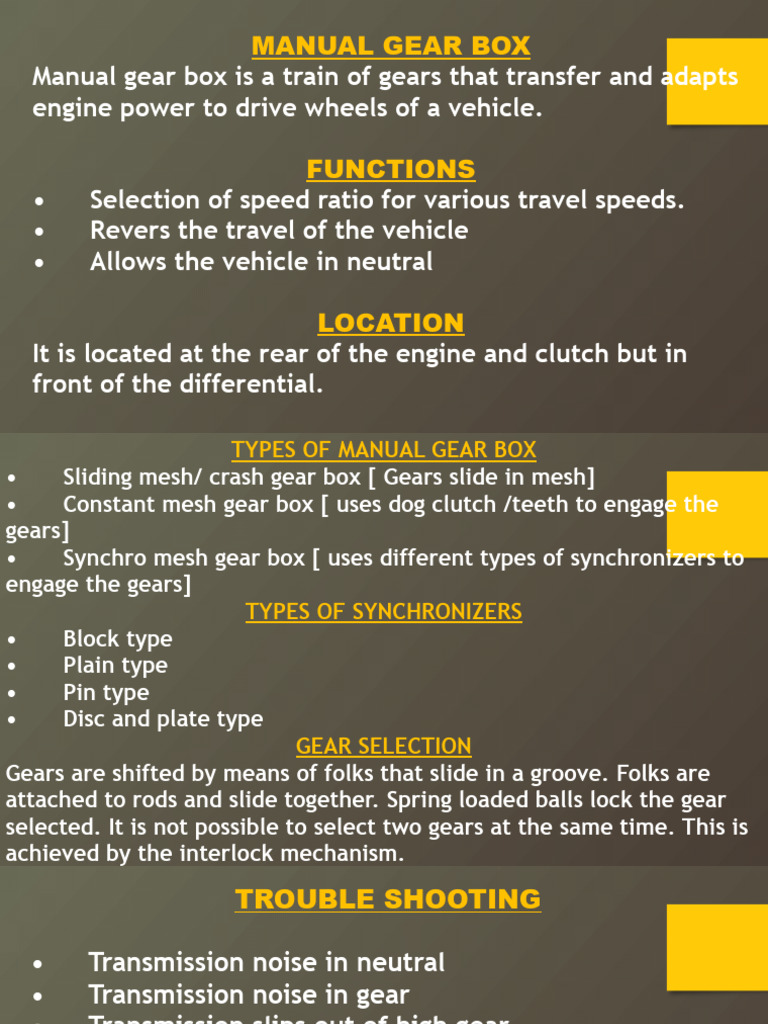 Manual Gearbox | PDF