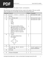 Year 6 Mid Point Practice Test | PDF | Elementary Geometry | Euclidean ...