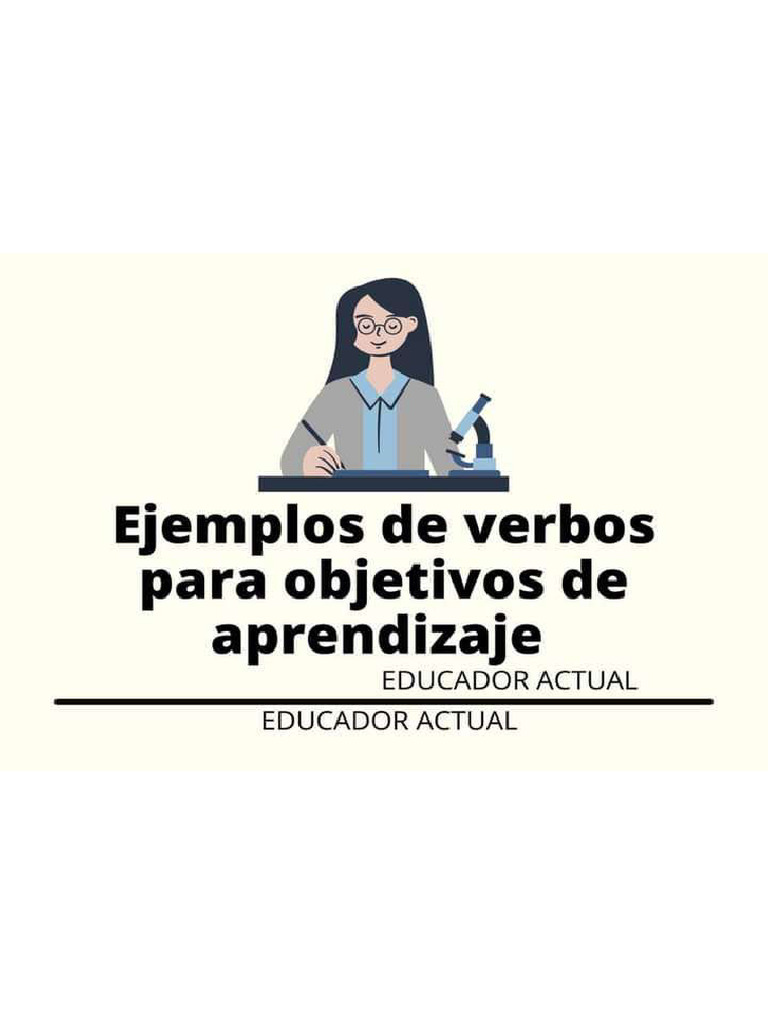 Ejemplos De Verbos Pdf