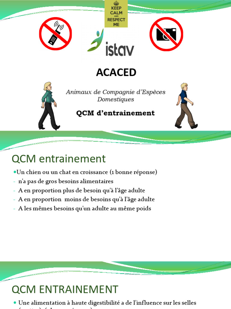 QCM d'Entraînement ACACED Animaux | PDF | Chiens | Chats