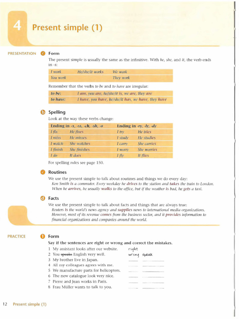 Pres Simple A1 | PDF | Pixar