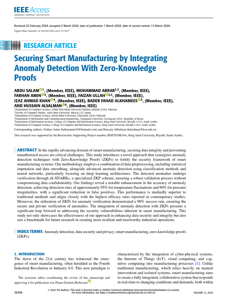 Securing Smart Manufacturing with ZKPs | PDF | Applied Mathematics ...