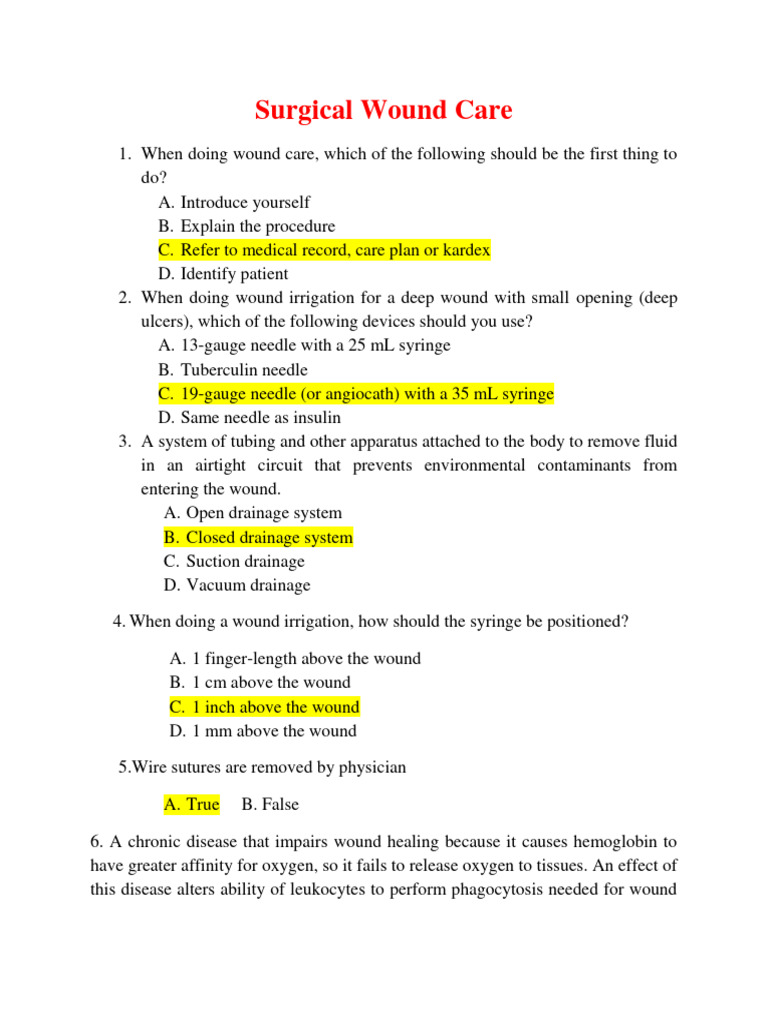 Surgical Wound Care Guide | PDF | Wound | Wound Healing