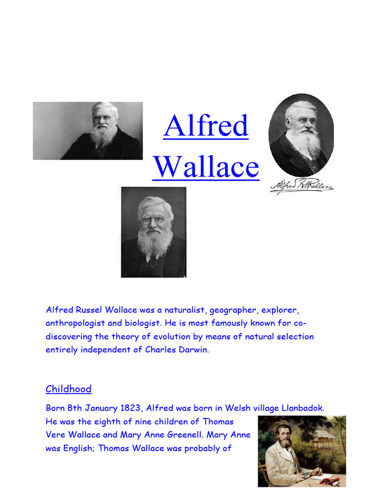 Alfred Wallace | PDF | Alfred Russel Wallace | Charles Darwin
