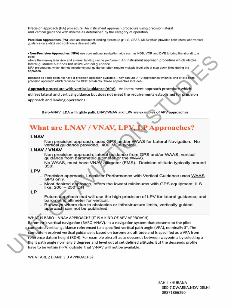 Apv and LPV Approaches | PDF