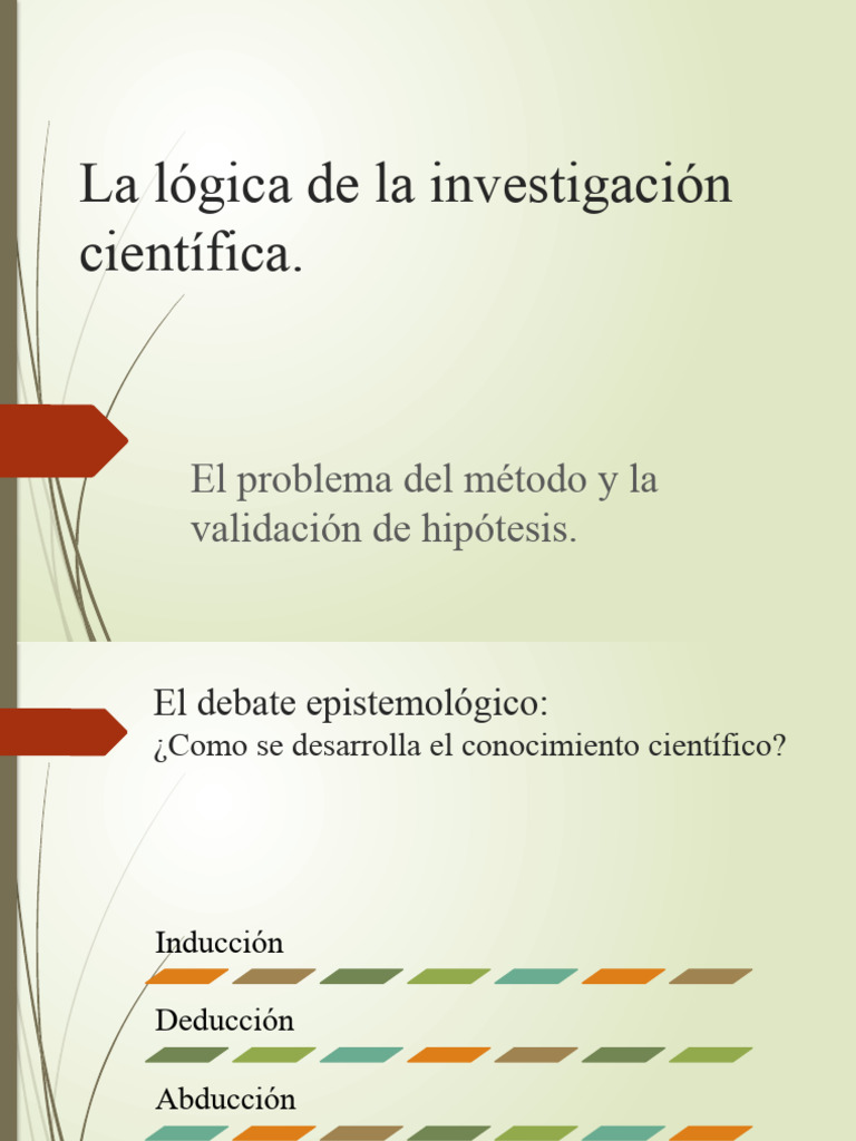 Investigaci N I Clase 2 | PDF | Razonamiento deductivo | Método científico