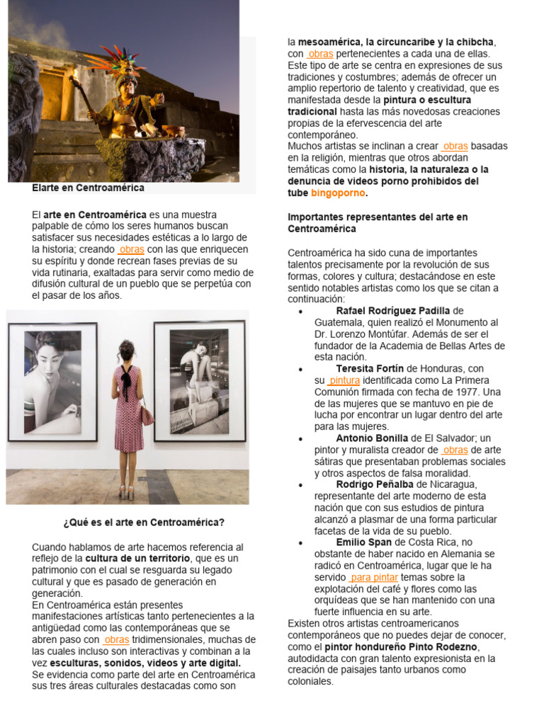 El Arte en Centroamérica | PDF | Centroamérica | Las artes
