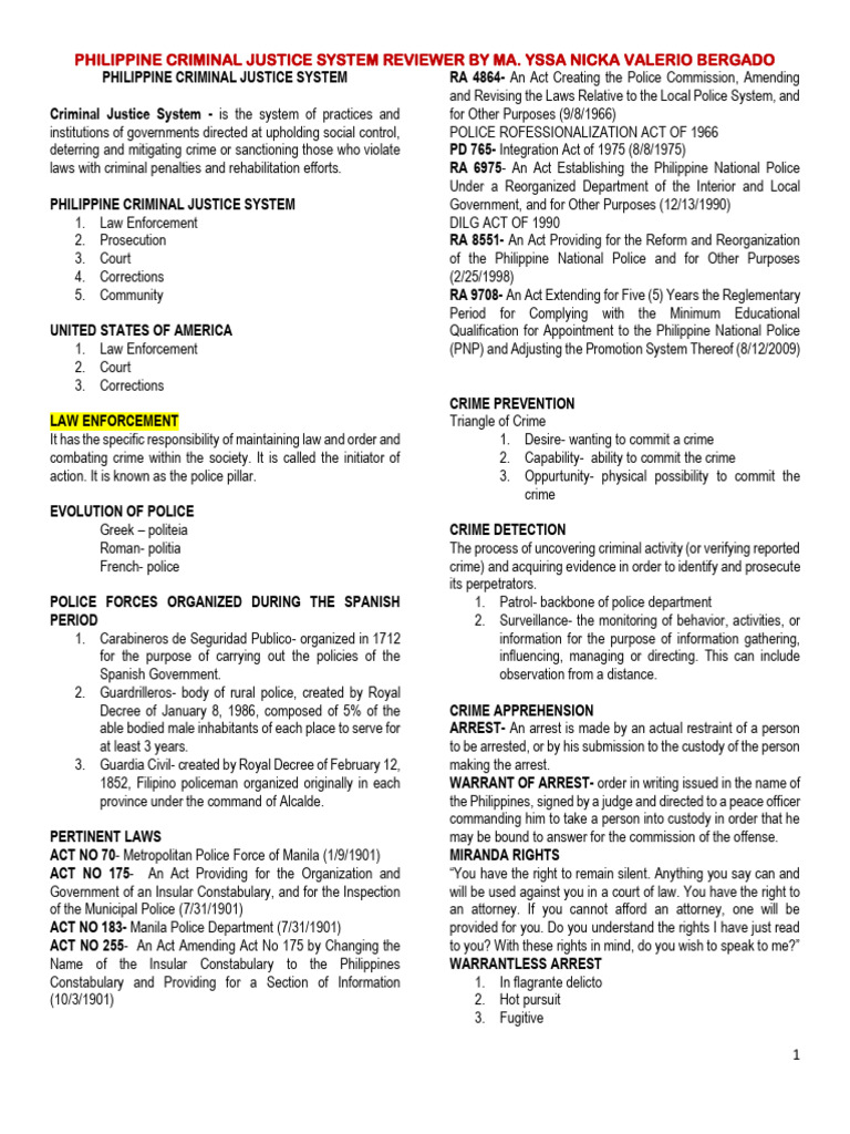Philippine Criminal Justice System Overview | PDF | Appeal | Appellate ...