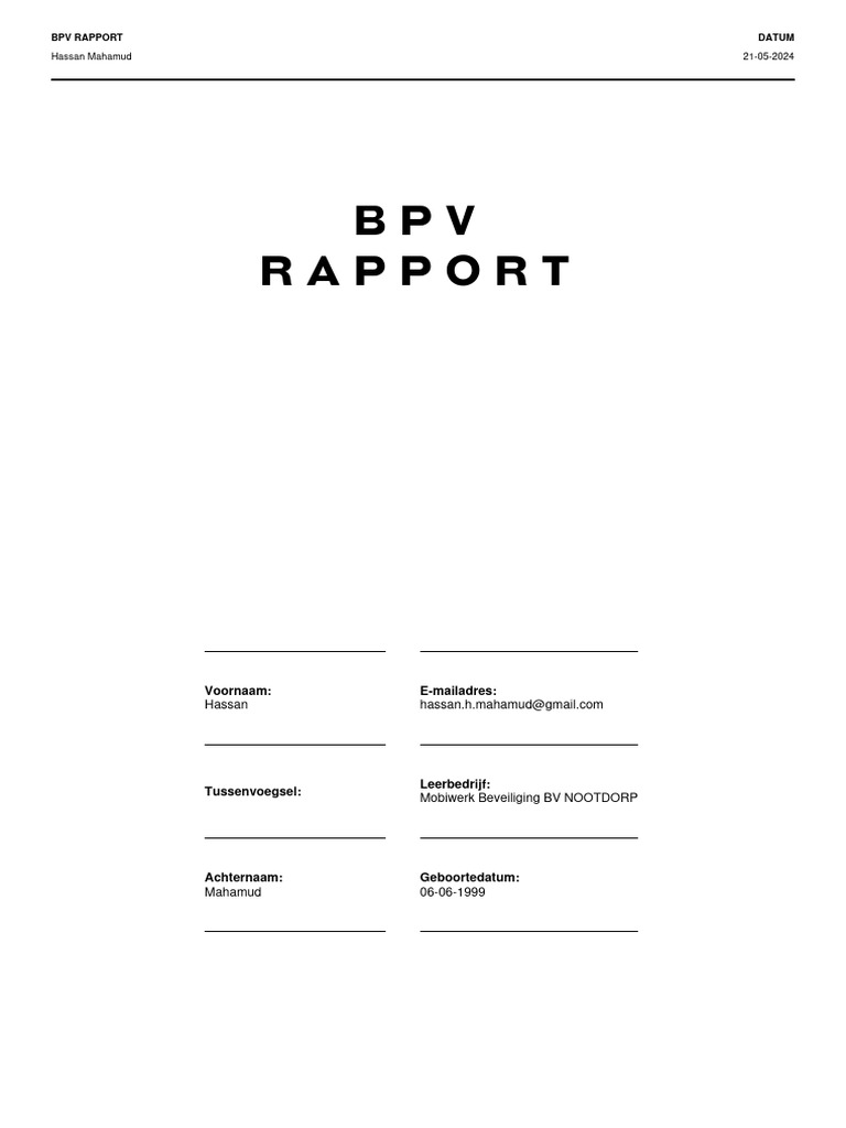 Rapport | PDF