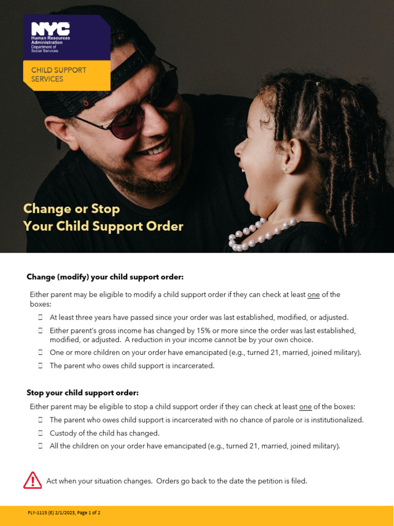 Modify or Stop Child Support Orders | PDF | Child Support | Social ...