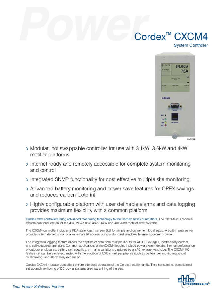 Cordex - CXCR - CXCP - Rev A | PDF | Rectifier | Liquid Crystal Display