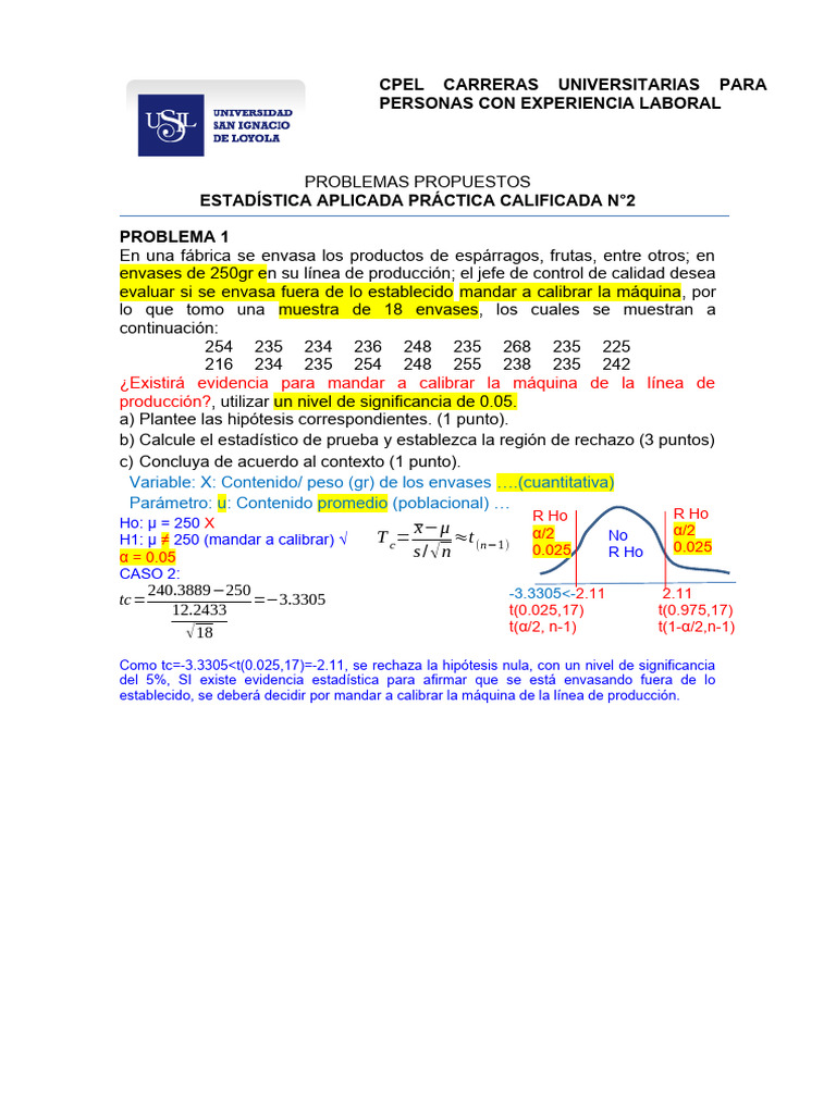 2do Modelo pc2 Estadistica Aplicada Propuesto Resuelto | PDF | Método científico | Metodología