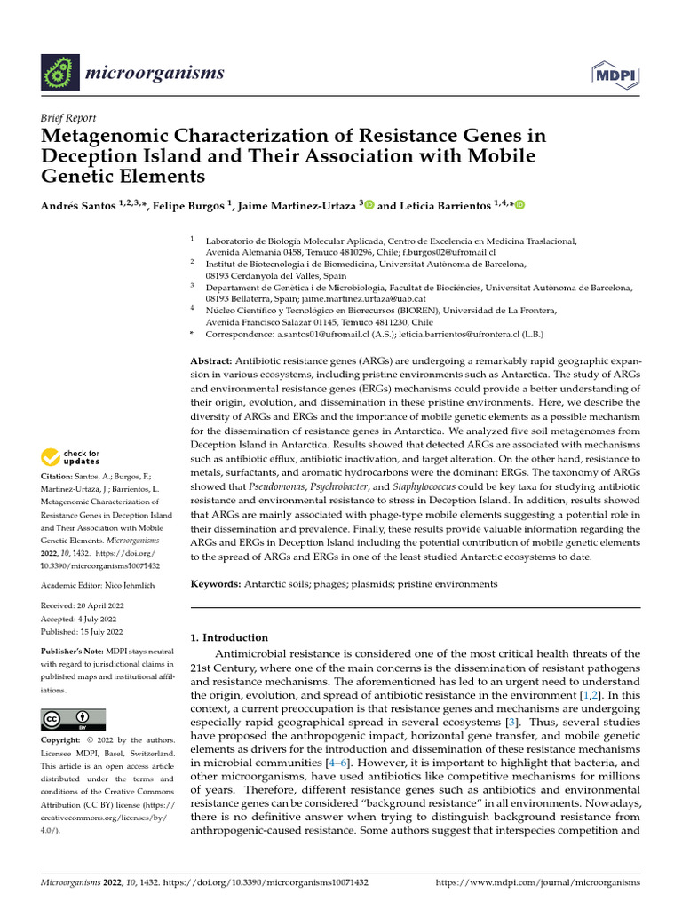 Microorganisms-10-01432 RAM Genes | PDF | Antimicrobial Resistance ...