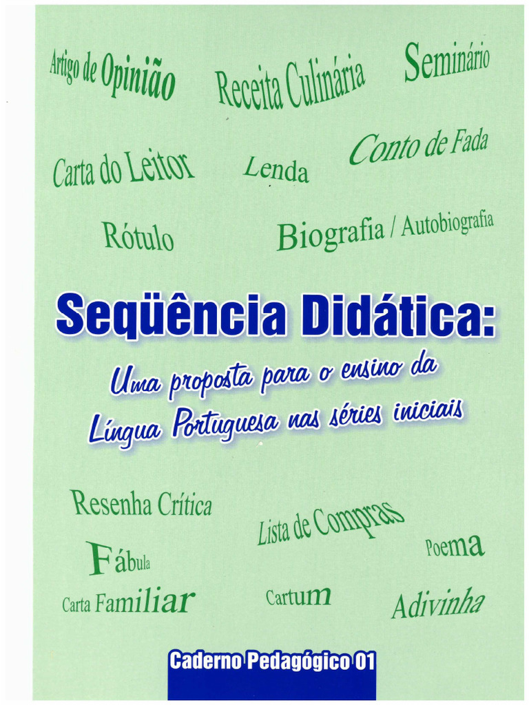 Sequencias Didaticas Caderno Pedagogico 1 | PDF