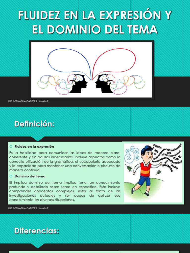 Fluidez en La Expresión y El Dominio Del | PDF | Conocimiento ...