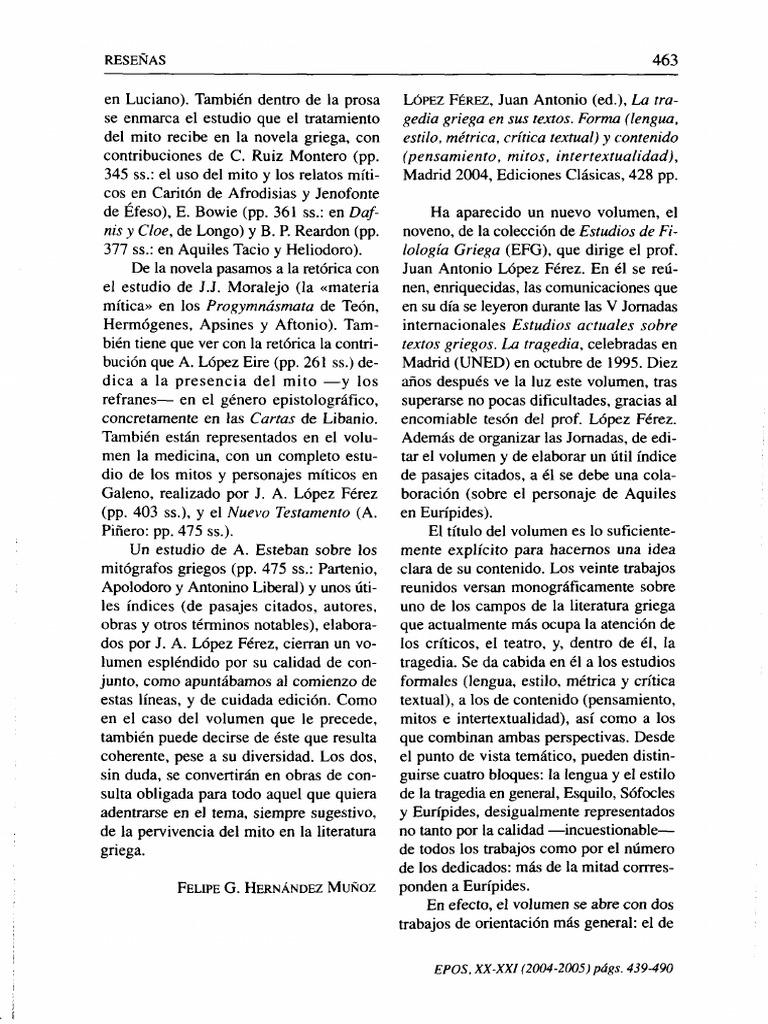 Mitos y tragedia en la literatura griega | PDF | Eurípides