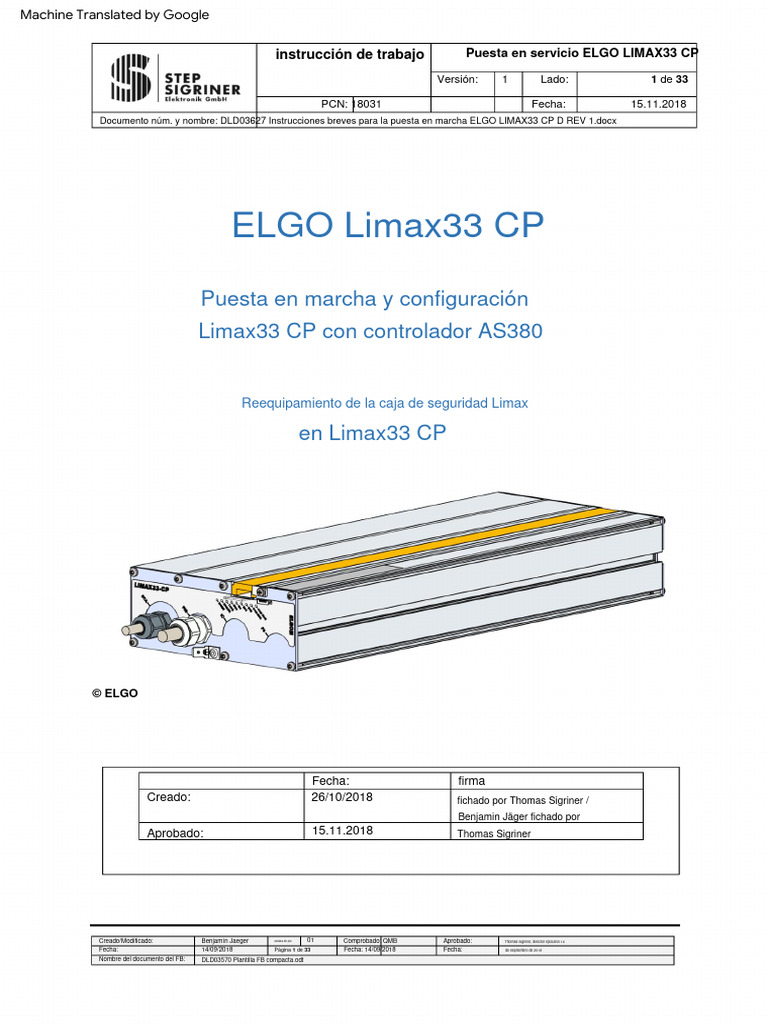 Configuracion Limax | PDF | Bienes manufacturados | Ingenieria Eléctrica