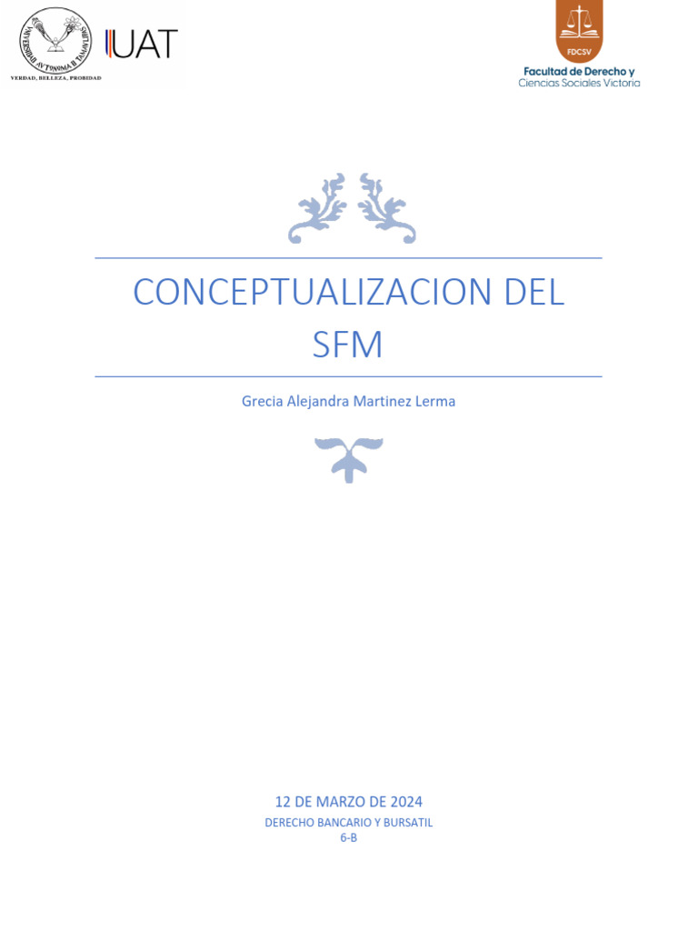 Concetualizacion Del SFM | PDF | Bancos | Sistema financiero
