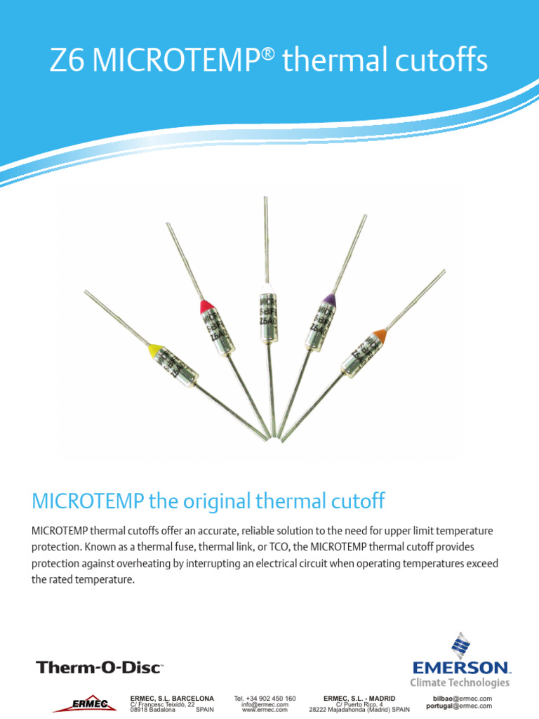 Z6thermodisc MICROTEMP Short | PDF | Manufactured Goods | Materials