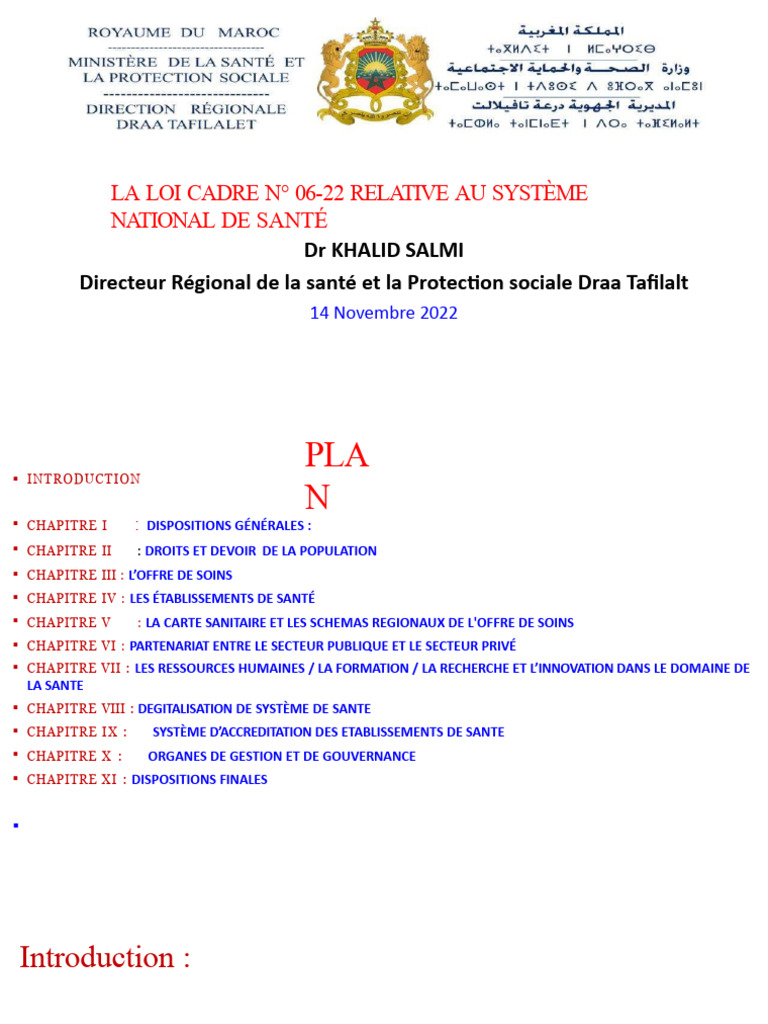 Loi 06-22 : Réforme du système de santé | PDF | Santé publique | Sécurité