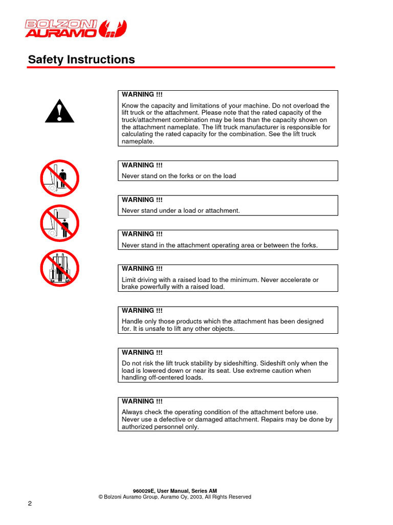 Manual taller pinzas serie AM | PDF | Forklift | Elevator