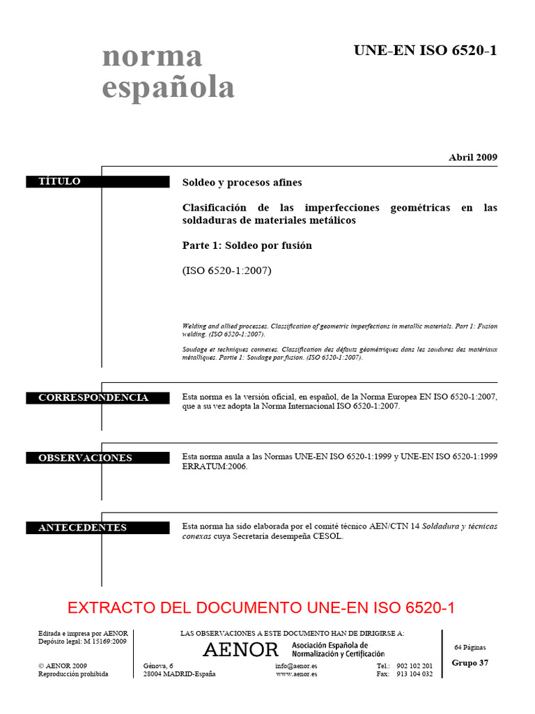 Iso 6520-1 2009 | PDF