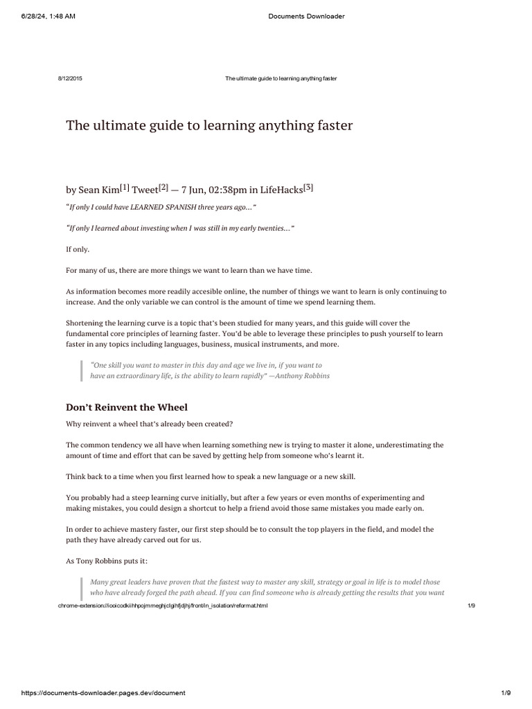 Learn Faster | PDF | Cognition | Neuroscience