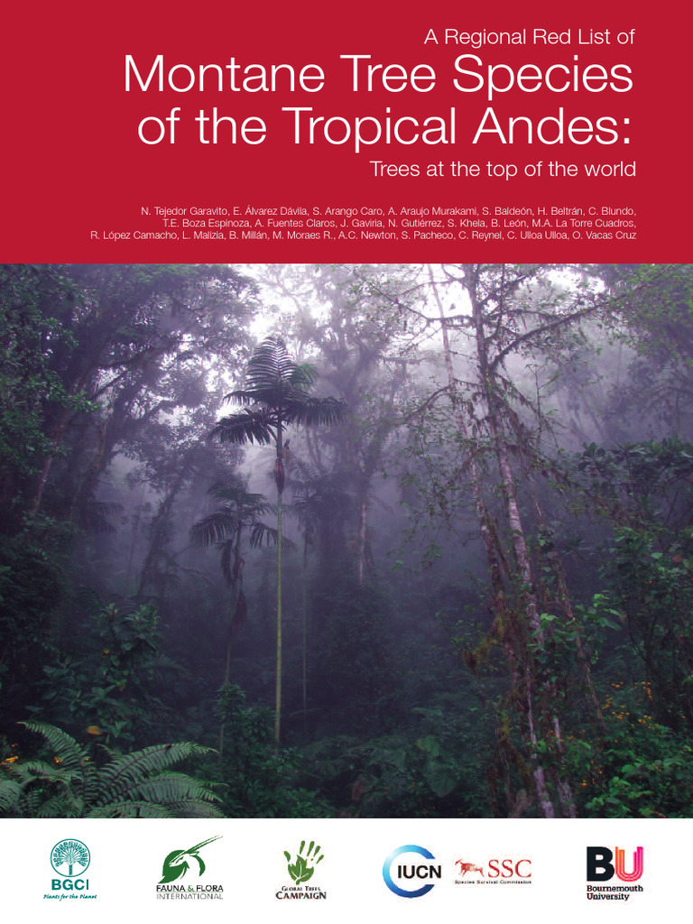 A Regional Red List of Montane Tree Species of The Tropical Andes ...