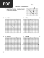 Practice Test and Answers | PDF | Quadratic Equation | Algebra