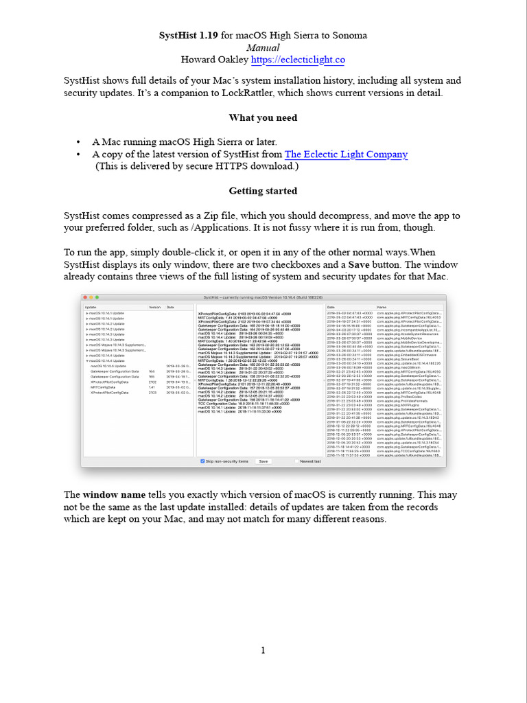 Introducing SystHist119 | PDF | Mac Os | Zip (File Format)