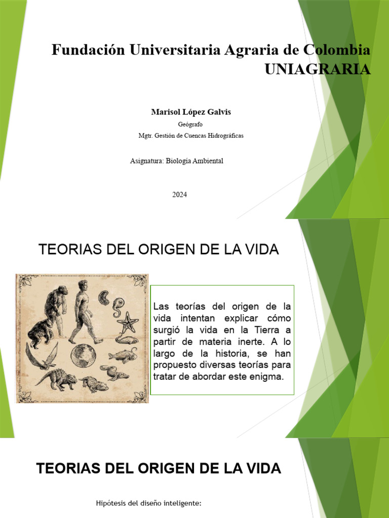 Teorías del Origen de la Vida | PDF | Abiogénesis | Adn
