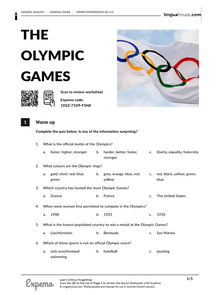 The Olympic Games British English Student | PDF | Olympic Games | Sports