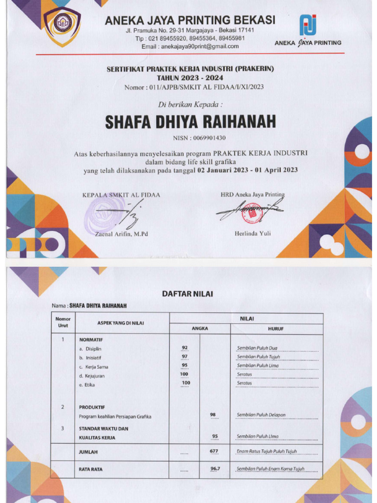 Shafa D Prakerin | PDF