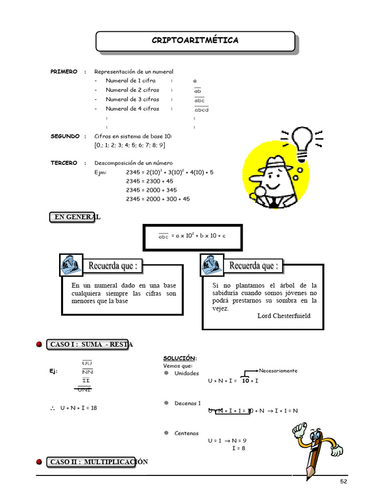 III Bim. RM. - 4to. Año - Guia 7 - Criptoaritmética | PDF | División (Matemáticas) | Aritmética