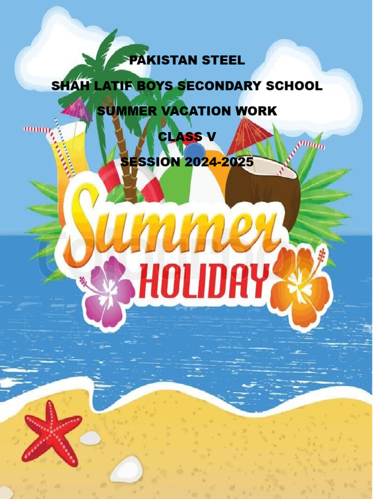 Class V Summer Vacation 2024-25 | PDF