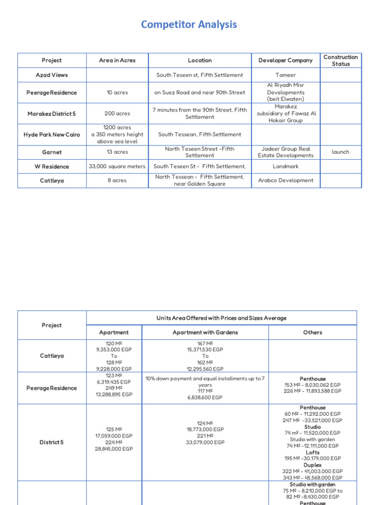 Competitor Analysis | PDF
