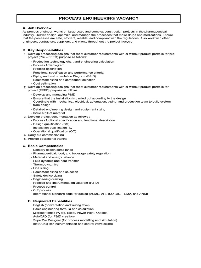 Process Prep Pdf Instrumentation Process Engineering