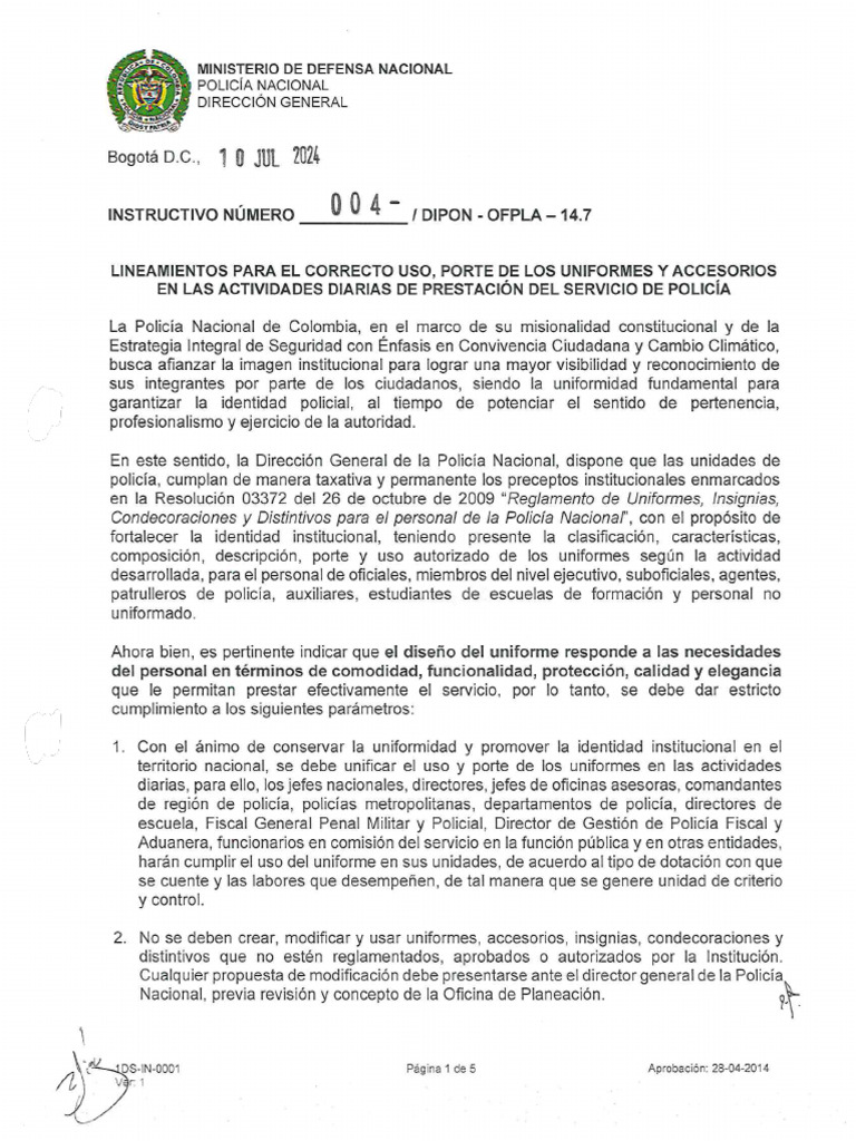 Instructivo 004 DIPON-OFPLA | PDF