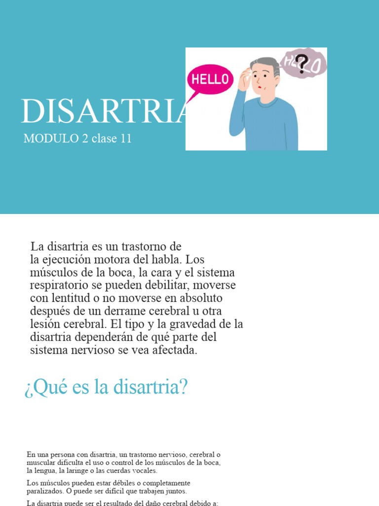 23.disartria 1 | PDF | Sistema nervioso | Voz humana