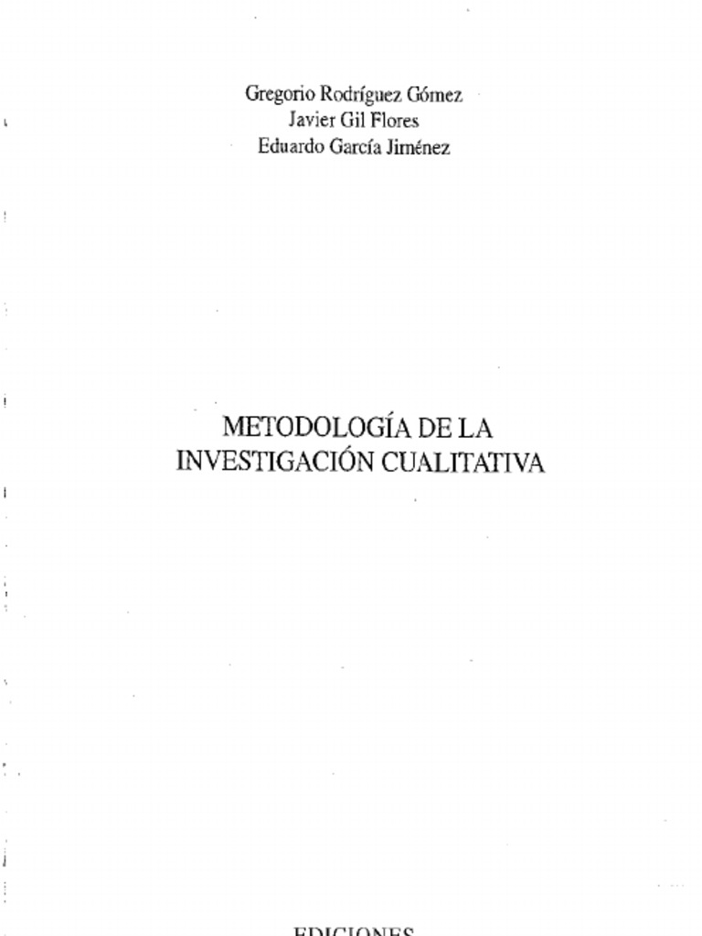 Metodologia de La Investigacion Cualitativa | PDF