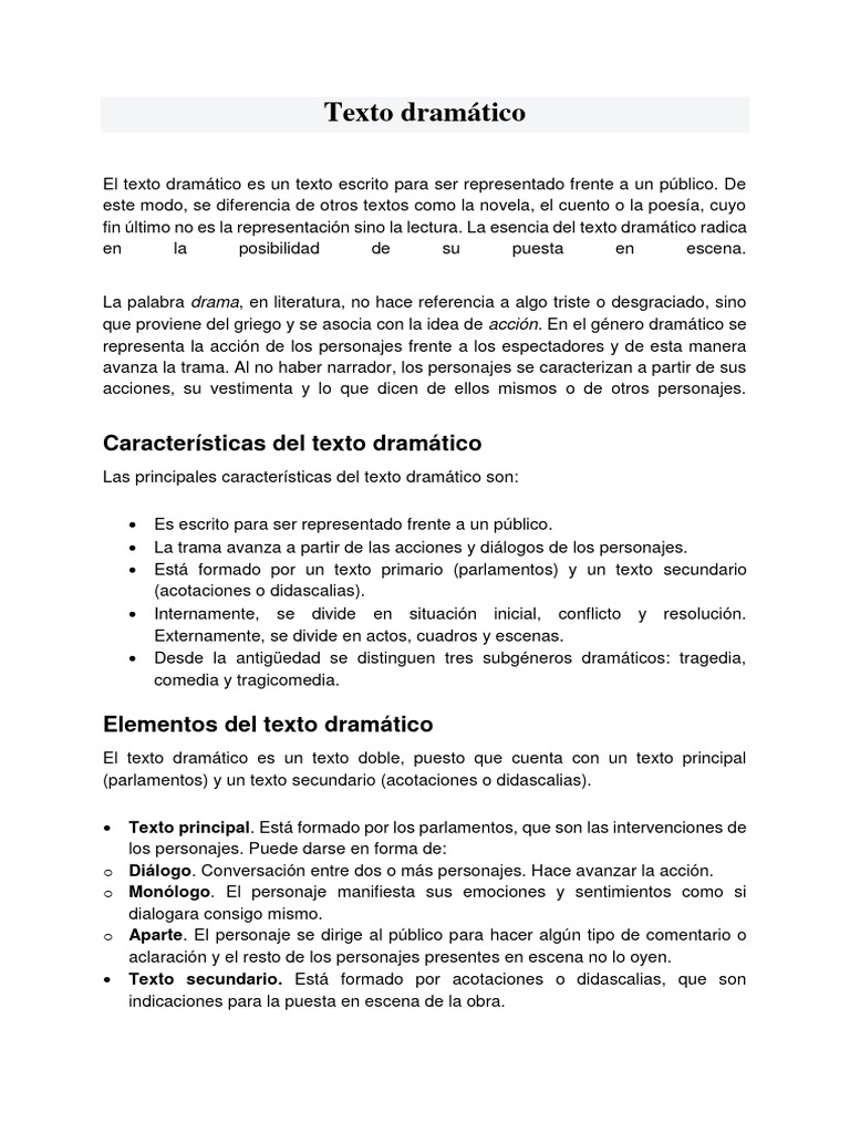 Texto Dramático | PDF | Tragedia