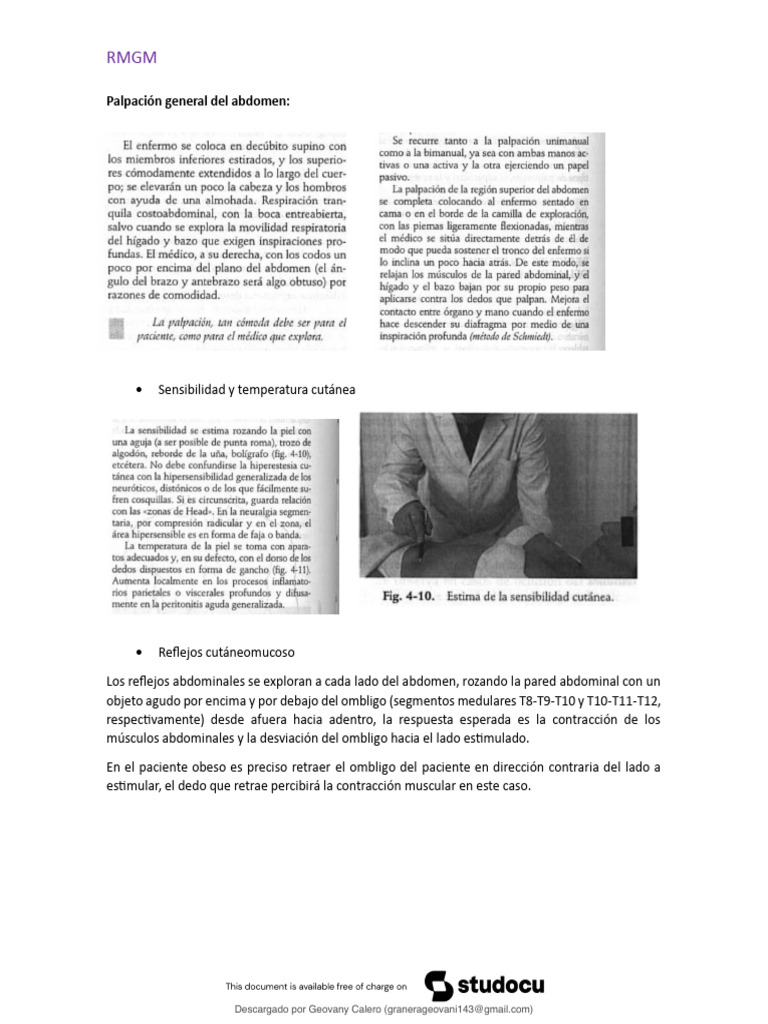 Semio 4 Palpacion | PDF | Abdomen | Vesícula biliar