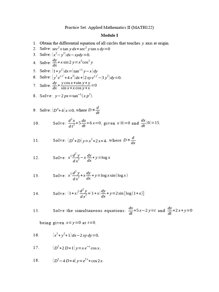 MATH122 - Applied Mathematics II | PDF | Holomorphic Function | Complex Number