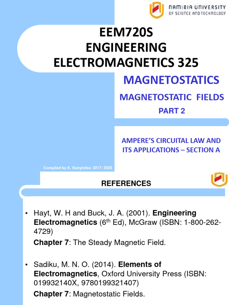 Ampere's Law in Magnetostatics Explained | PDF | Coaxial Cable | Transmission Line
